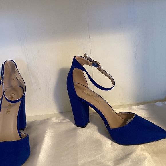 Dream Pairs | Shoes | Striking Royal Blue 4 Chunky Heels With Ankle ...